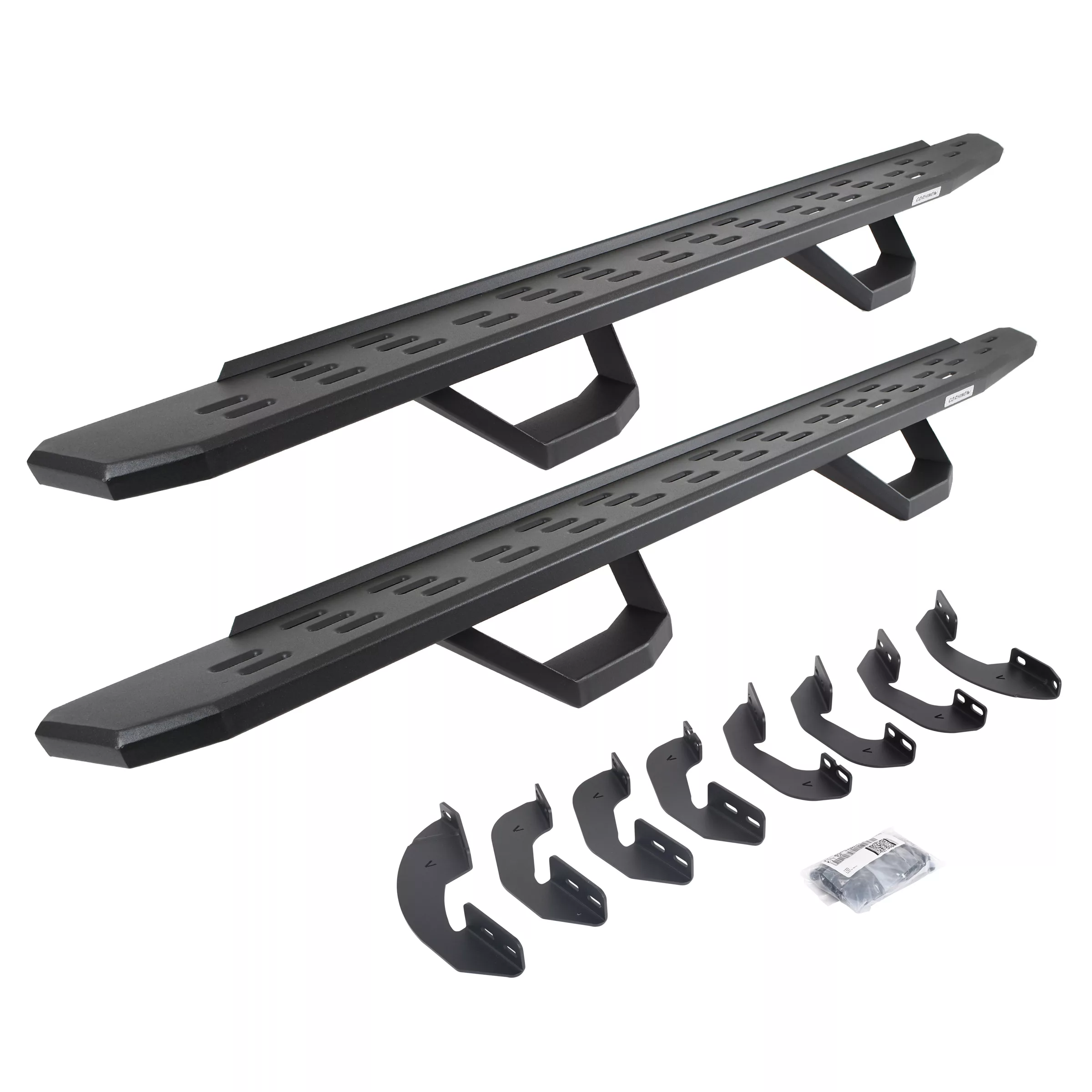 RB30 Running Boards with Brackets, 2 Pairs Drop Steps Kit - Double Cab ...