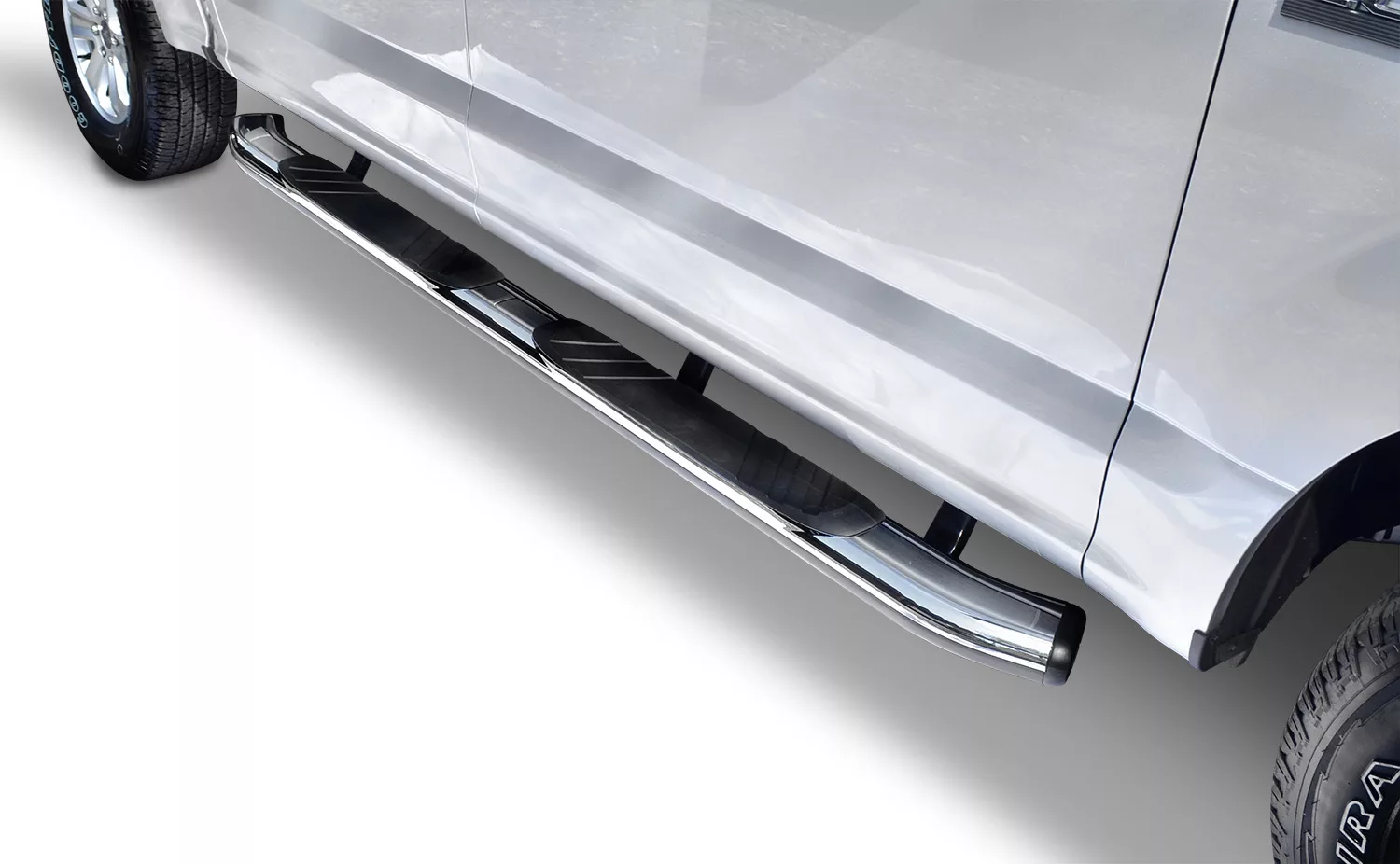 5" OE Xtreme Composite Side Steps with Mounting Brackets Kit - Chrome