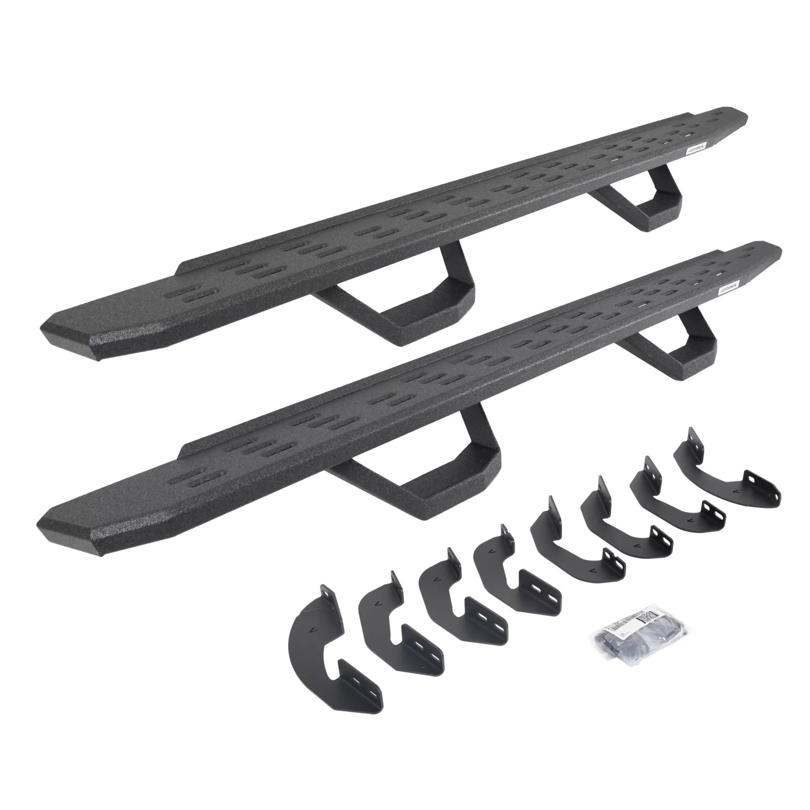 RB30 Running Boards with Brackets, 2 Pairs Drop Steps Kit - Double Cab