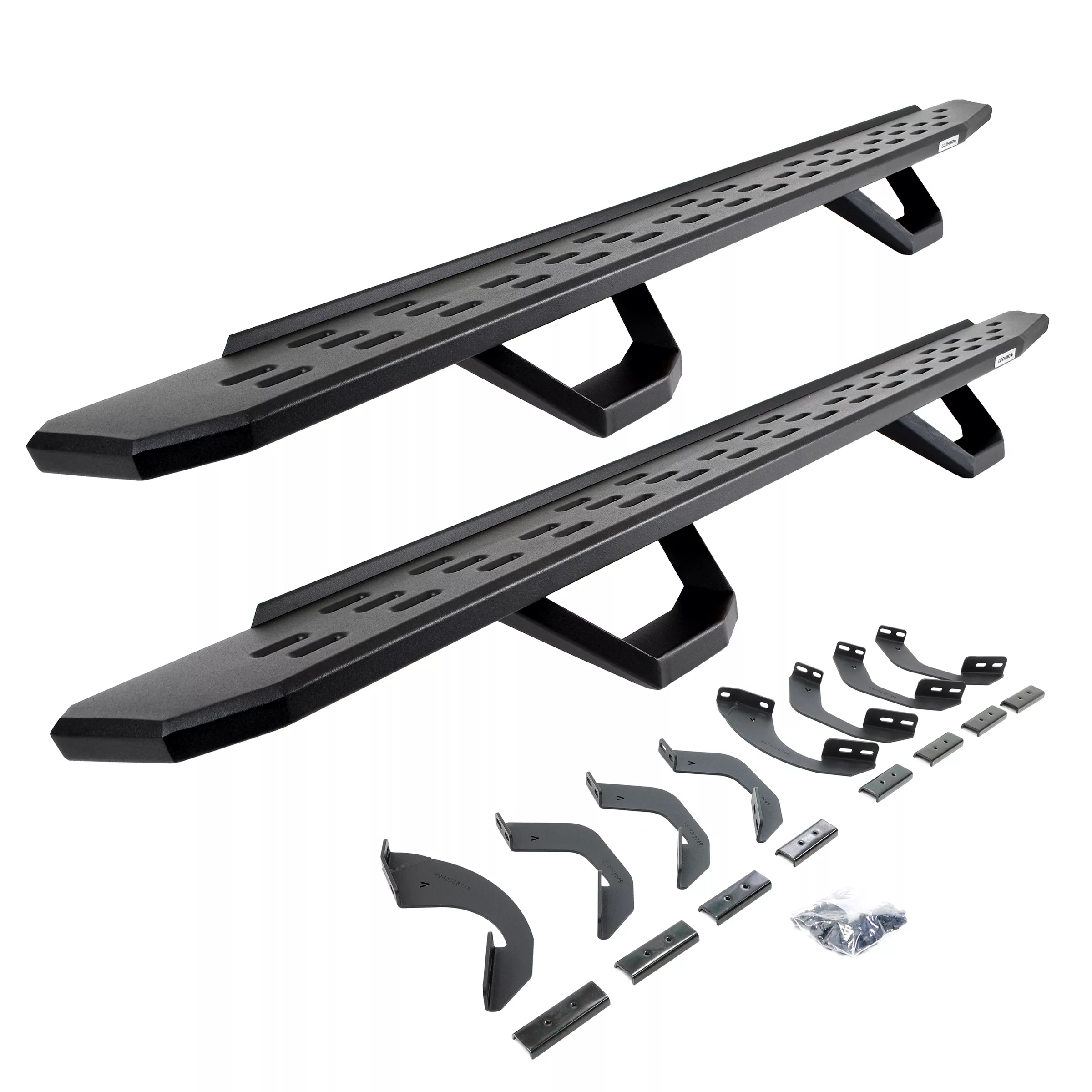 RB30 Running Boards with Mounting Brackets, 2 Pairs Drop Steps Kit