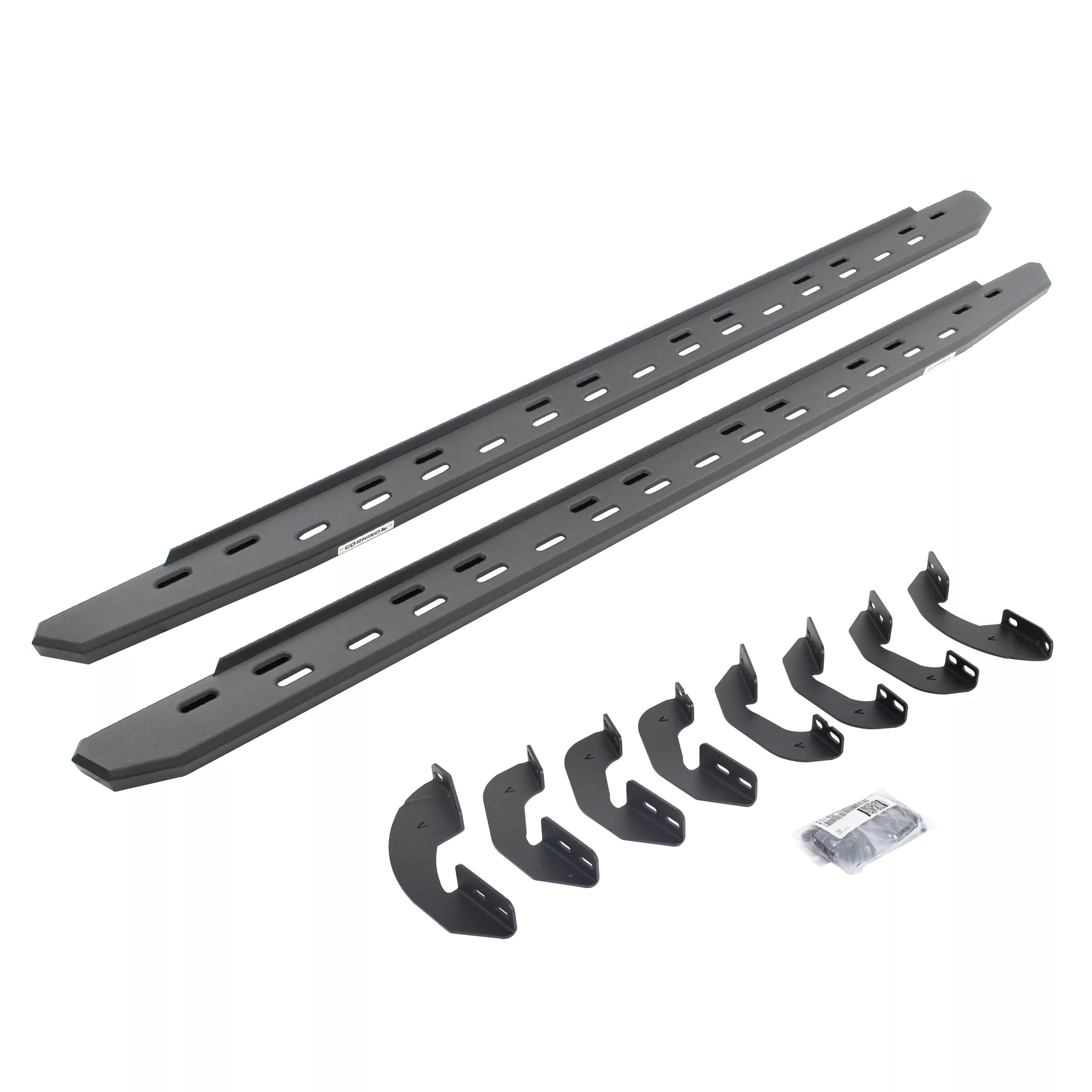 RB30 Slim Line Running Boards with Bracket Kit - Crew Max Only | Go Rhino
