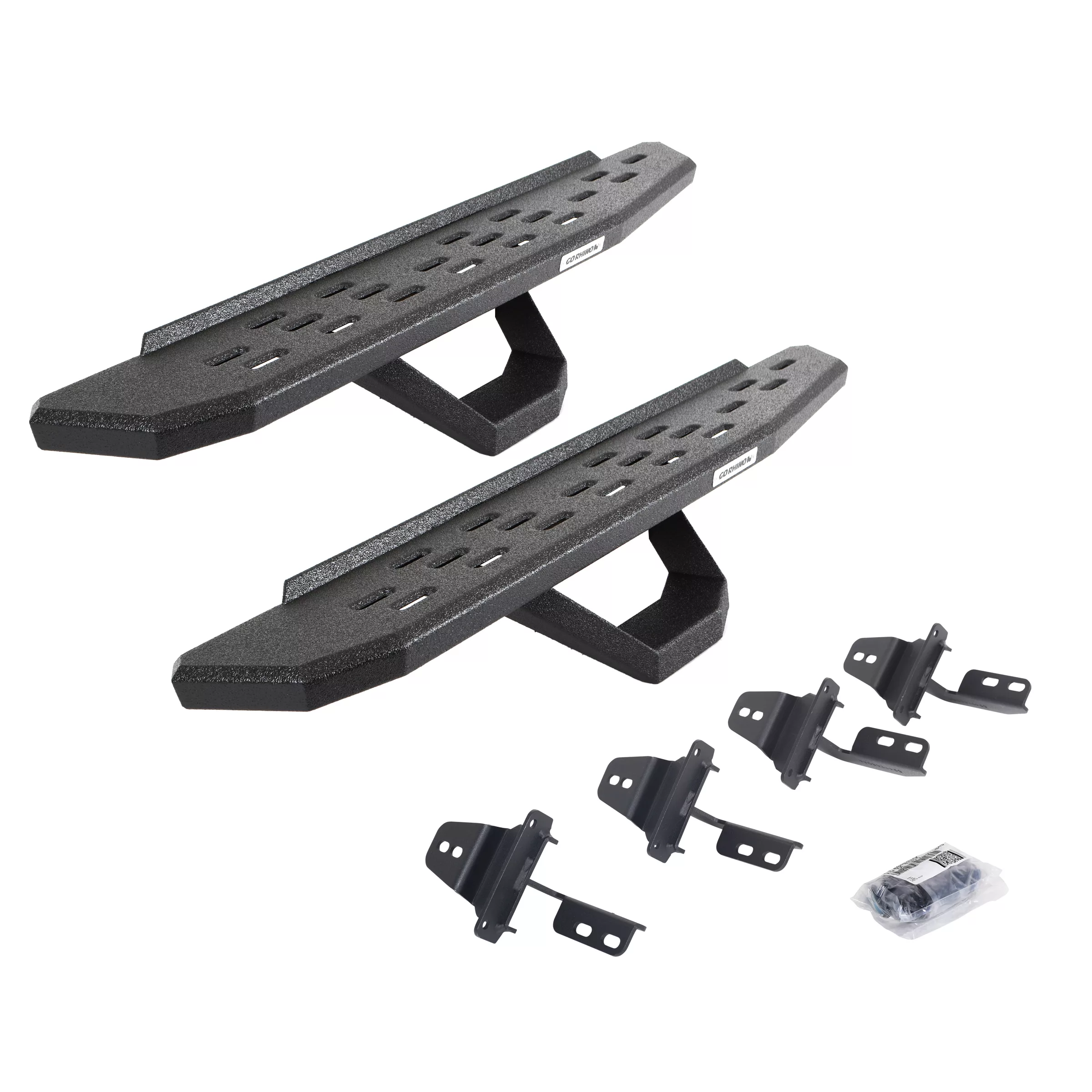 RB30 Running Boards with Mounting Brackets, 1 Pair Drop Steps Kit